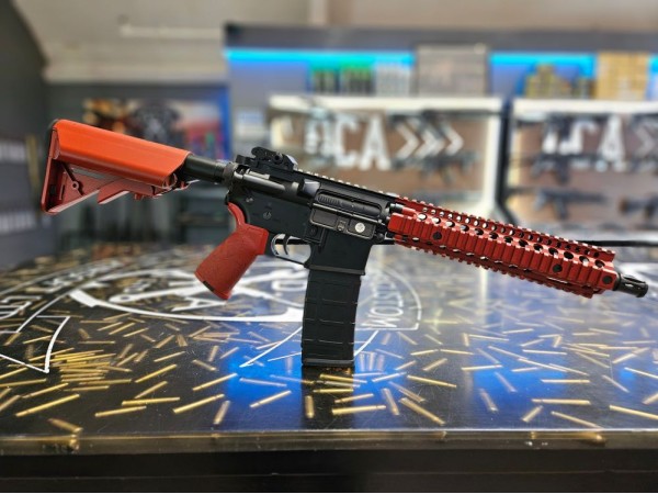 EMG x Daniel Defense DDMK18 QBS AEG (Battle-Worn Red)