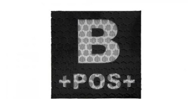 Patches & Stencils : Combat-ID IR patch – B POS BLOOD ...