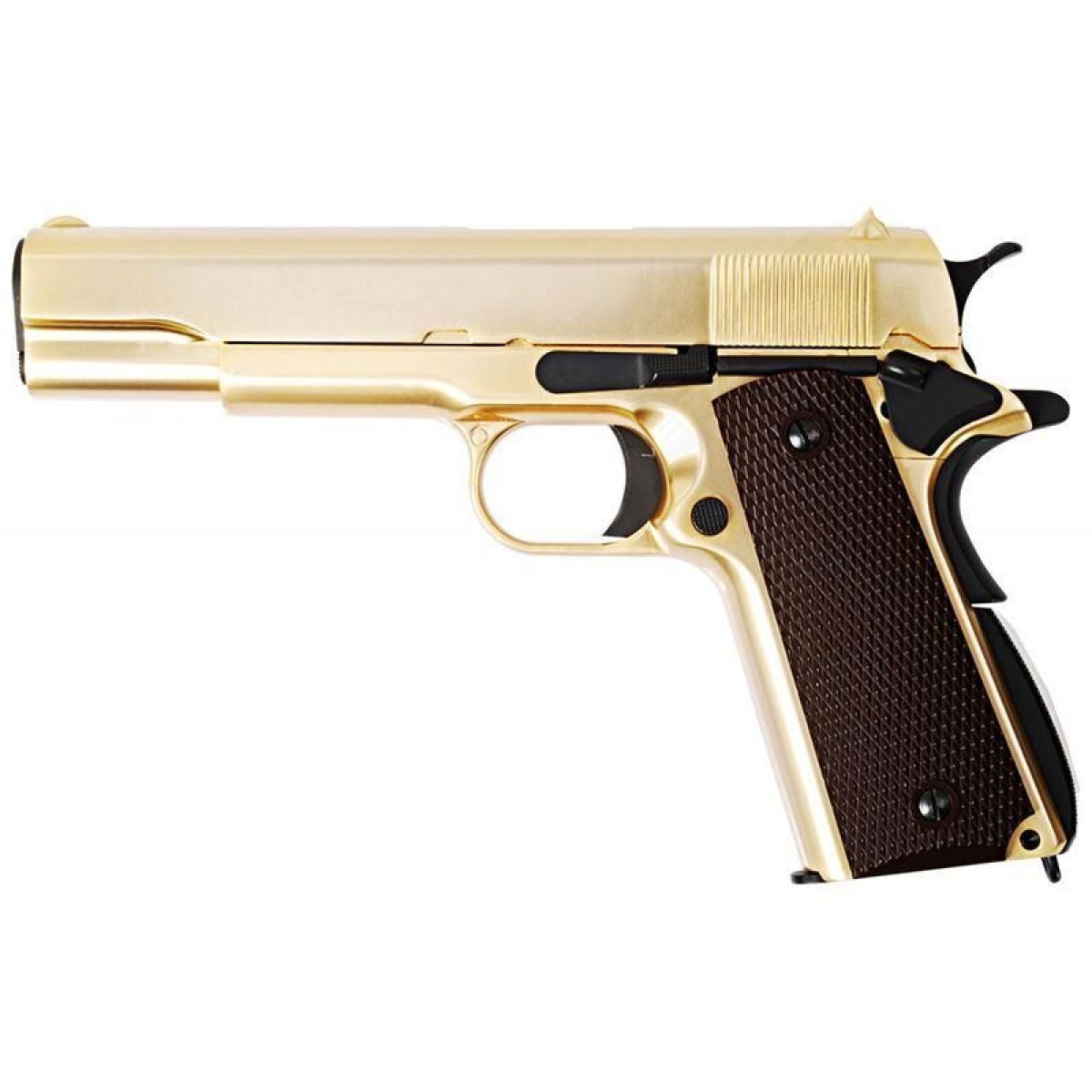 WE 1911A Titanium Gold Gas Blowback Pistol (Gold)