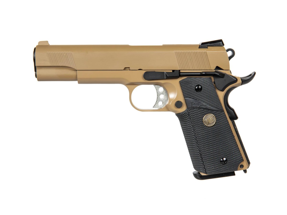 Airsoft Weapons : WE MEU Gas Blowback Railed (Tan)