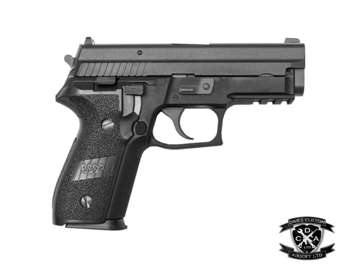 Pistols : W.E F229 Railed Gas Blowback Pistol (Black)