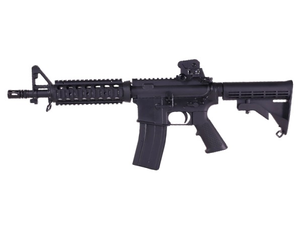 Golden Eagle M4 RIS CQB Gas Blowback Rifle Full Metal (Black)