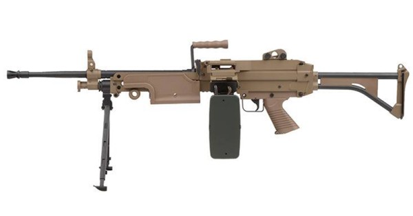 FN Herstal Minimi M249 MK1 with Drum Magazine (Tan)